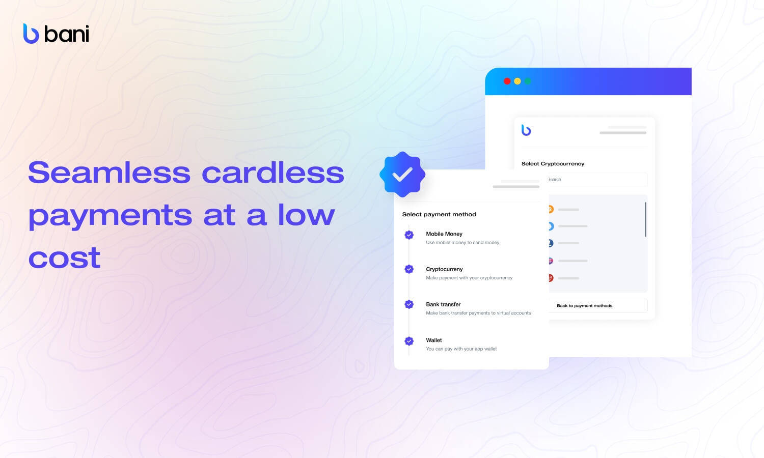 Bani | Seamless cardless payments at a low cost